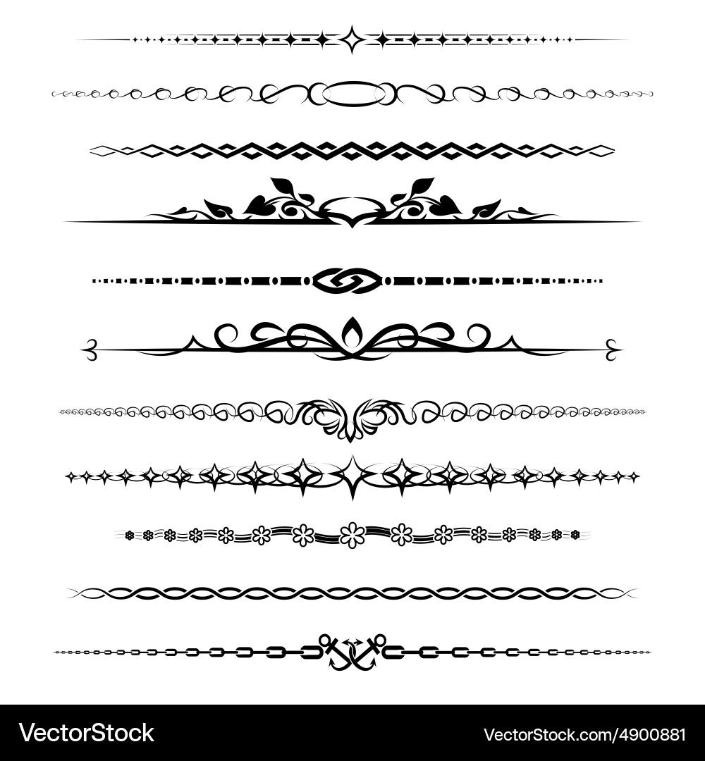 Chapter dividers set Royalty Free Vector Image