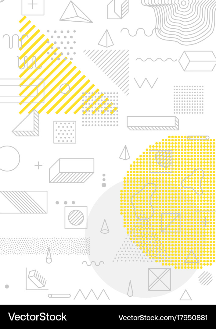 Colorful trend geometric pattern Royalty Free Vector Image