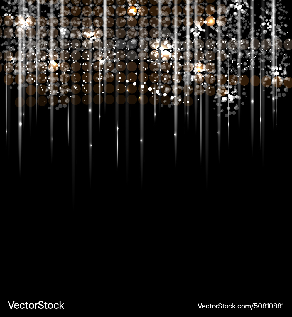 Disco light rain stars abstract dance background Vector Image