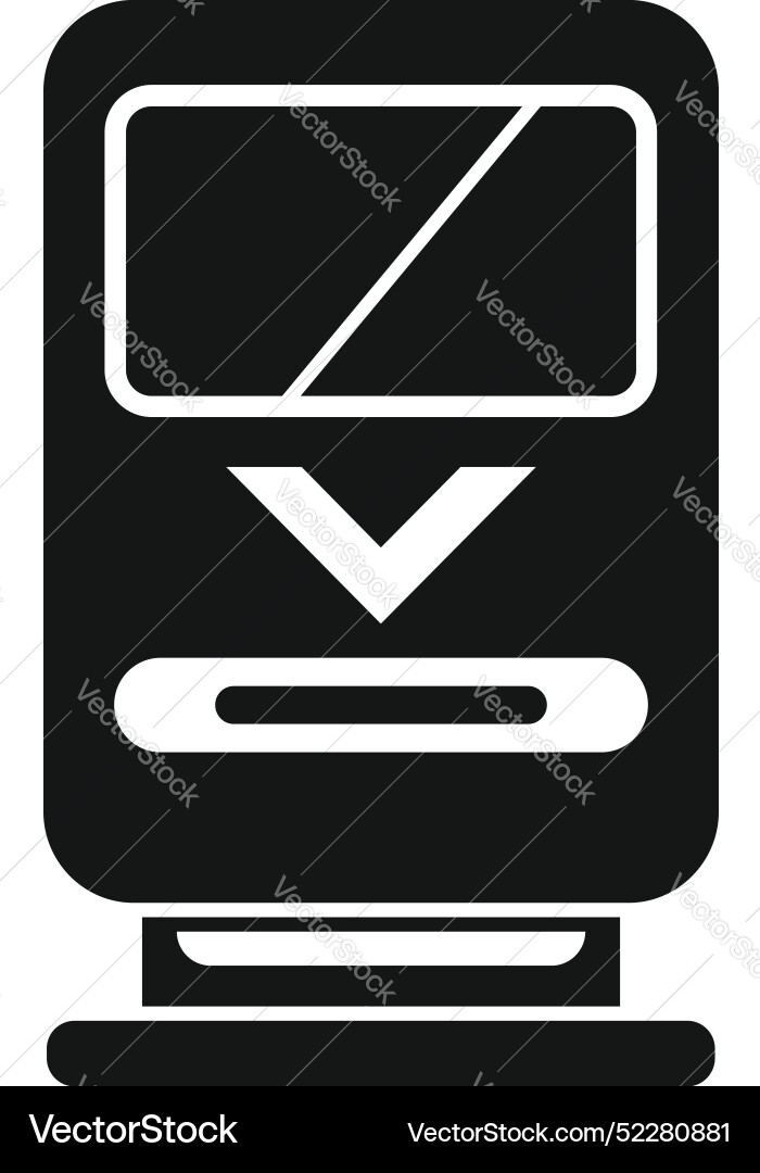 Front view of a modern train arriving Royalty Free Vector