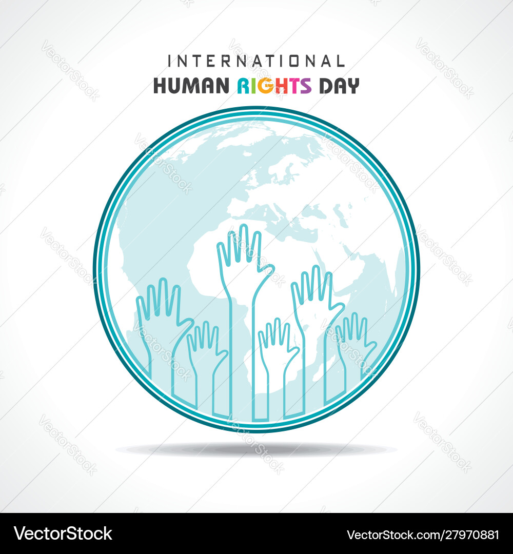 International human rights day -10 december Vector Image