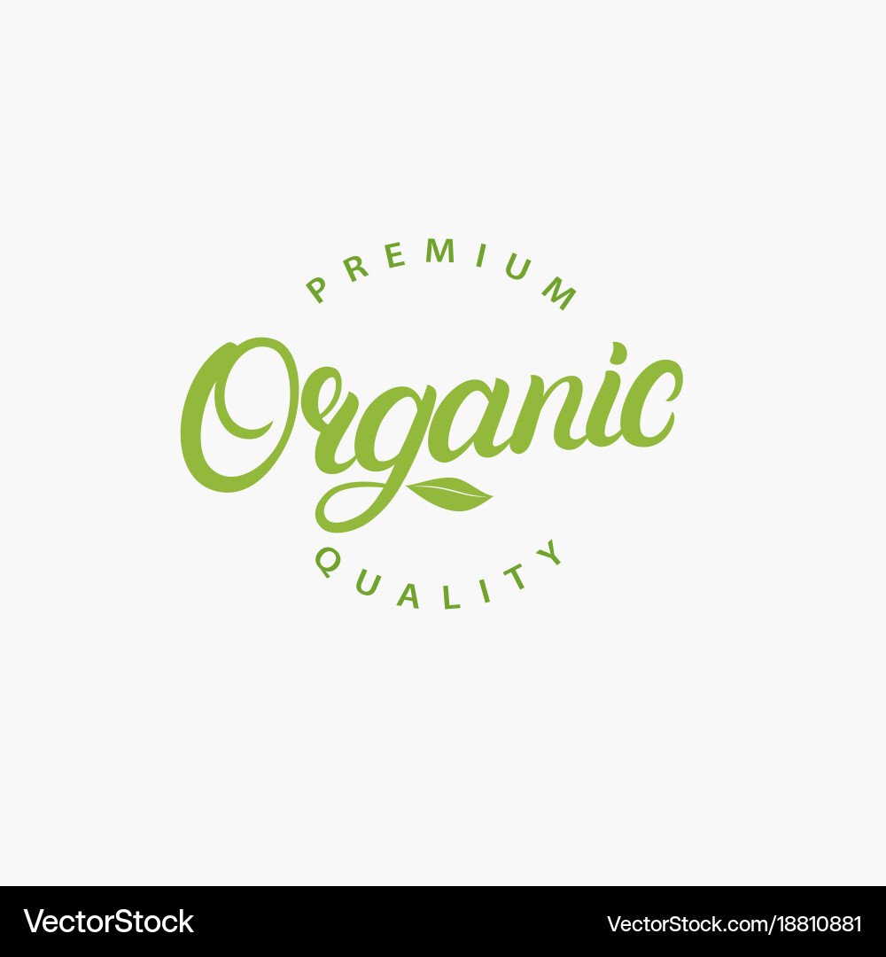 Organic hand written lettering logo Royalty Free Vector