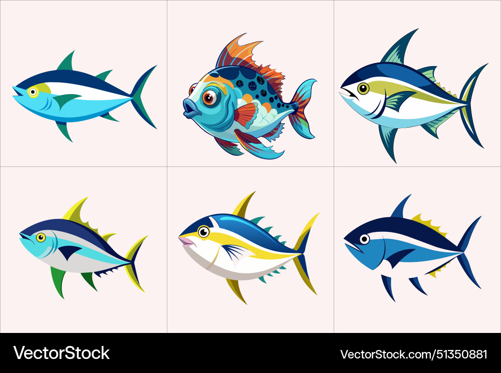 Print tona fish (51350881) – Royalty-Free Vector | VectorStock