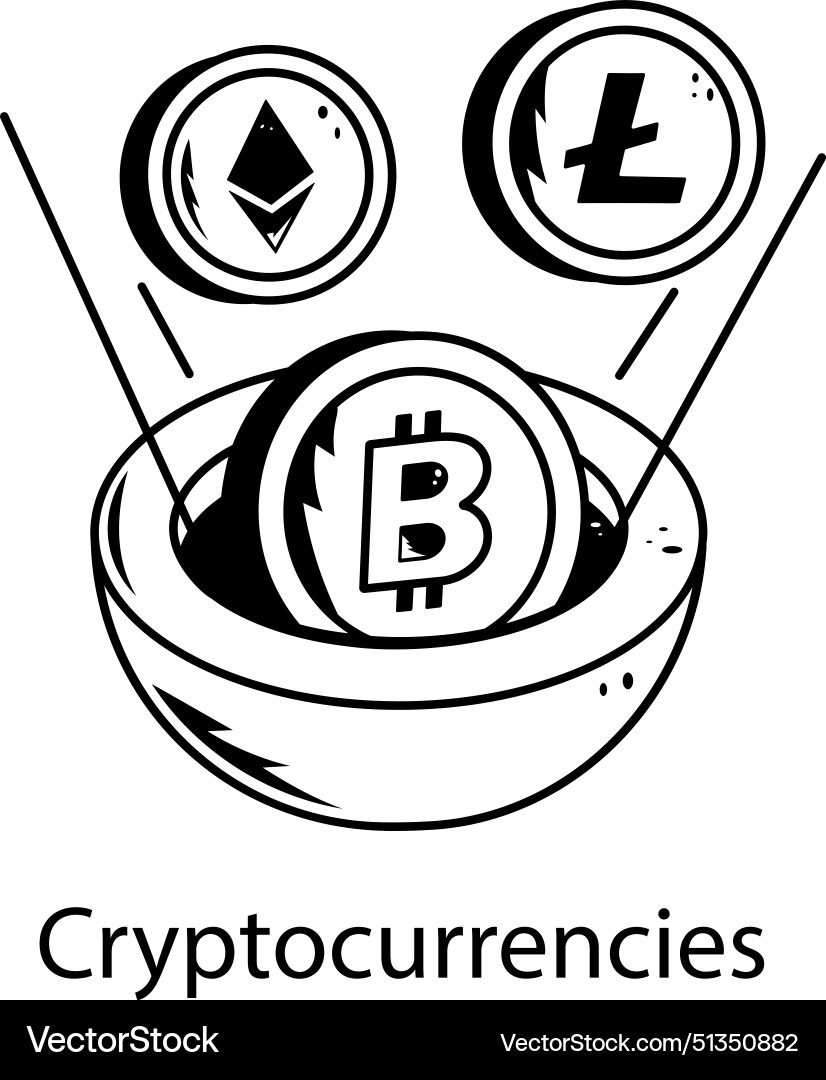 Cryptocurrencies Royalty Free Vector Image - VectorStock