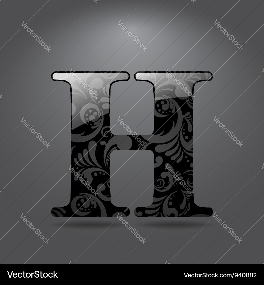 Letter h Royalty Free Vector Image - VectorStock