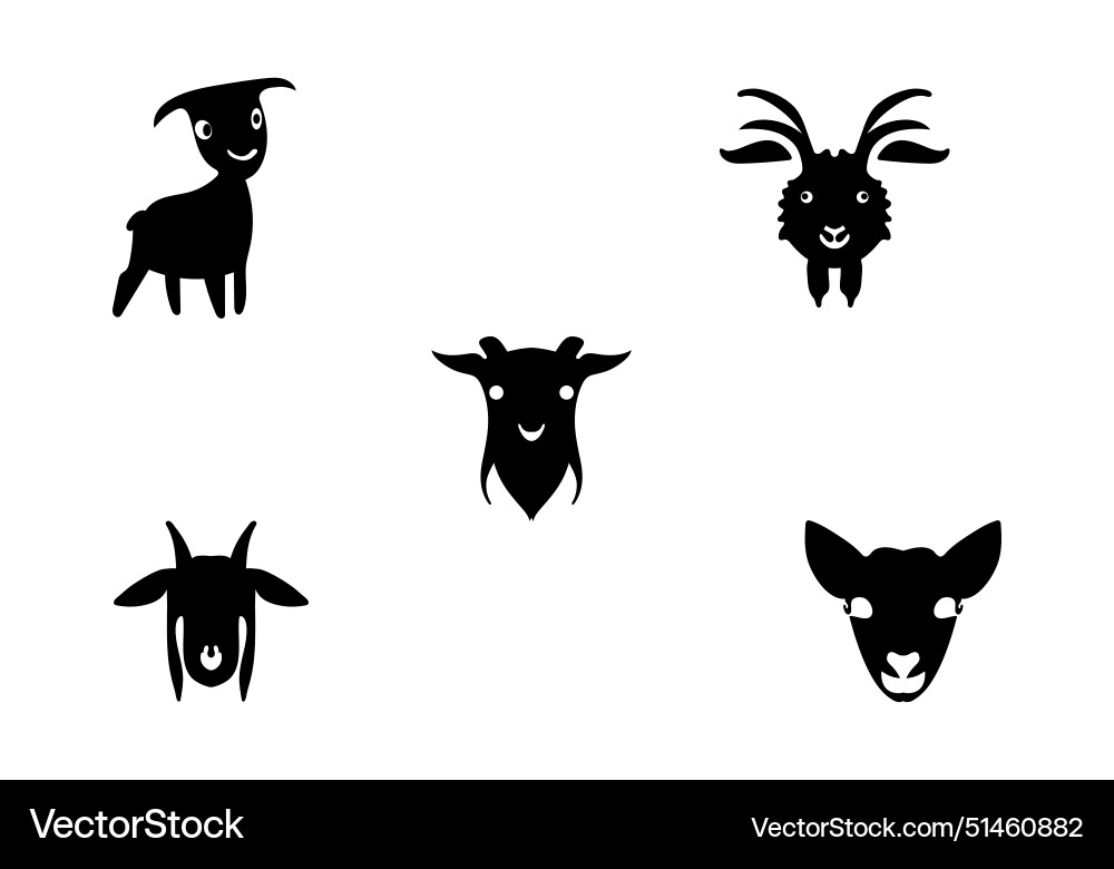 Minimal style american pygmy goat icon design Vector Image