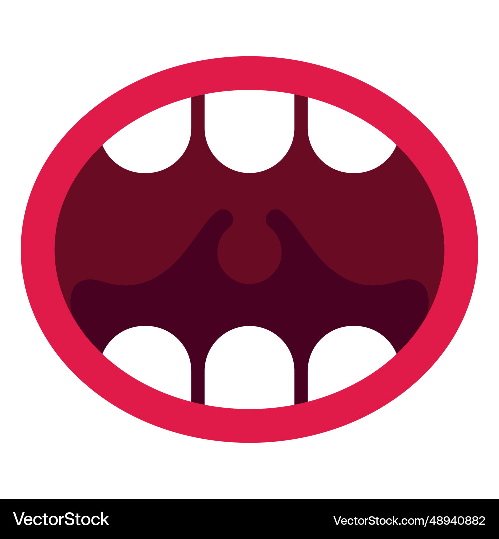 Open mouth icon Royalty Free Vector Image - VectorStock
