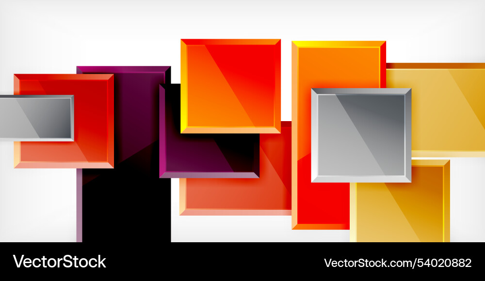 Square shape color abstract geometry Royalty Free Vector