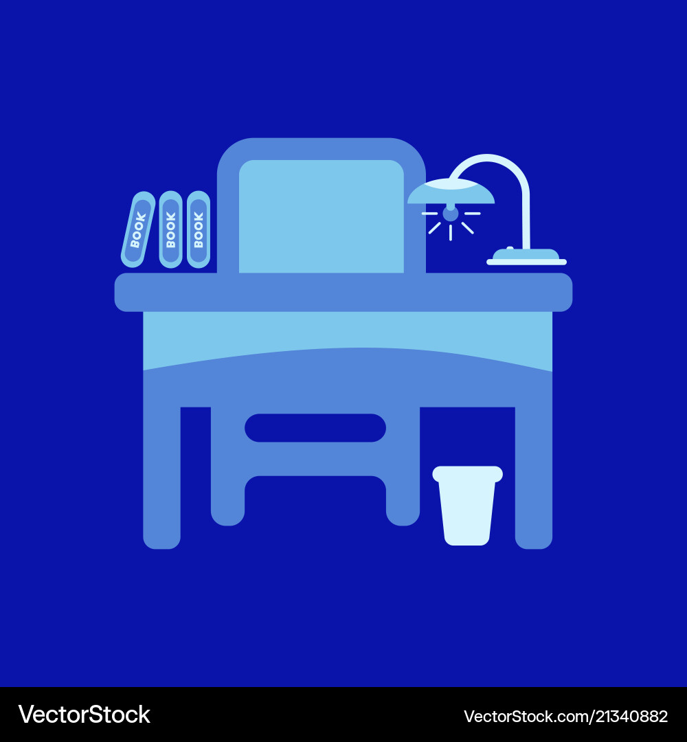 Table icon workplace and job office working Vector Image