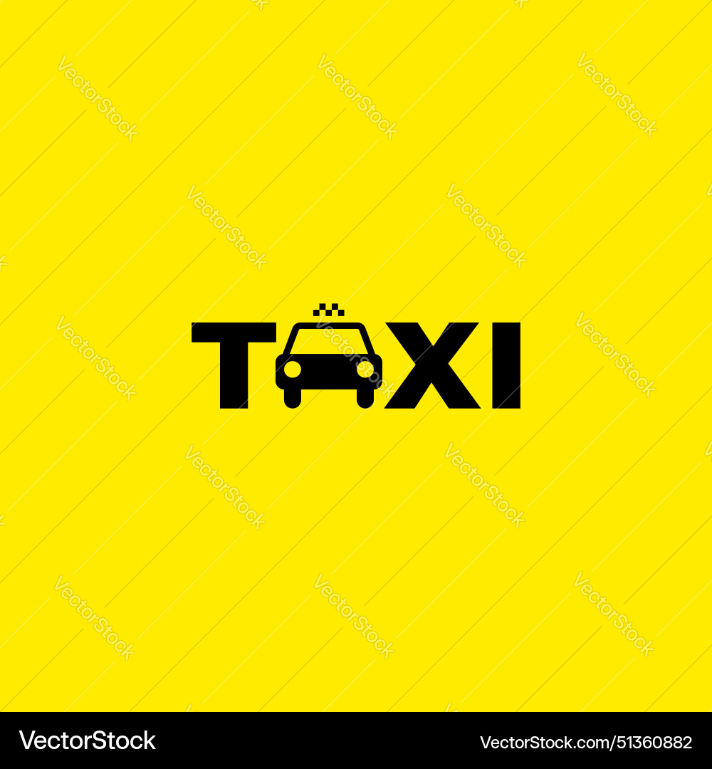Taxi car icon front view service Royalty Free Vector Image
