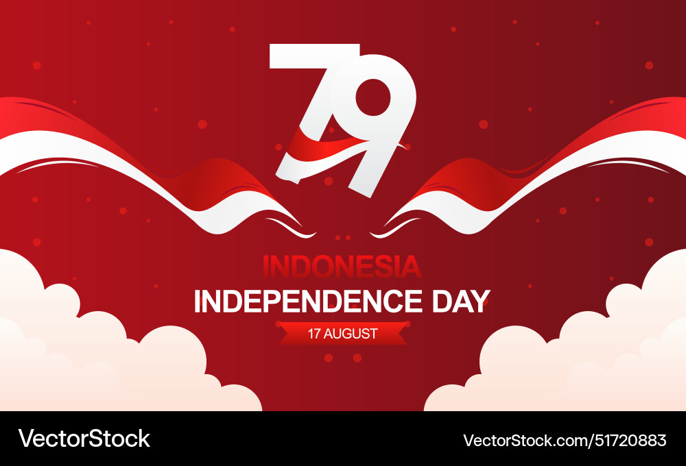 79th indonesia independence day Royalty Free Vector Image