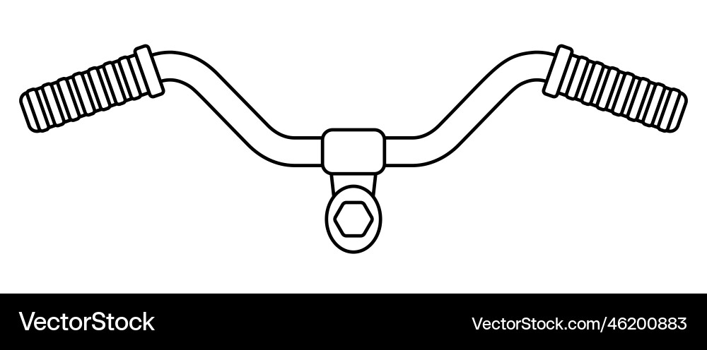 Bicycle handlebar contour Royalty Free Vector Image