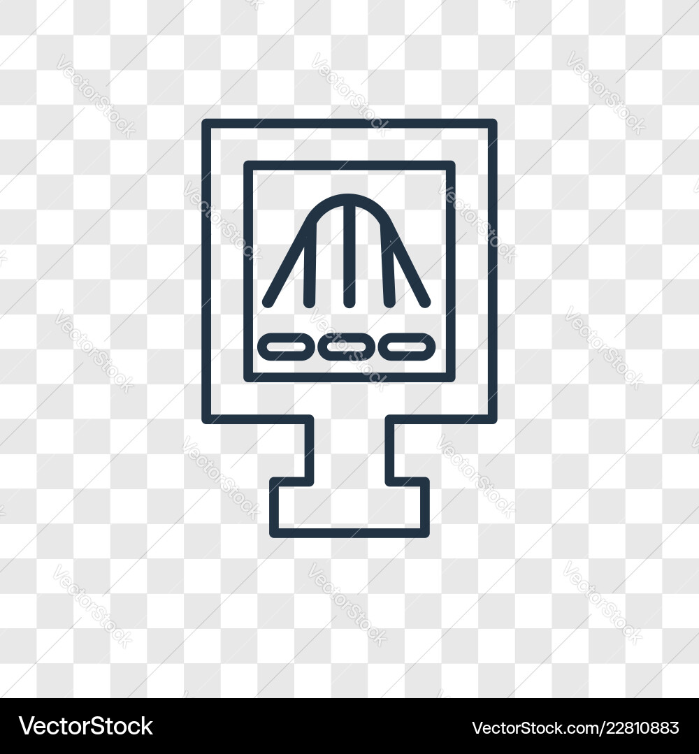 Gaussian Funktionskonzept lineares Icon isoliert Vektorbild