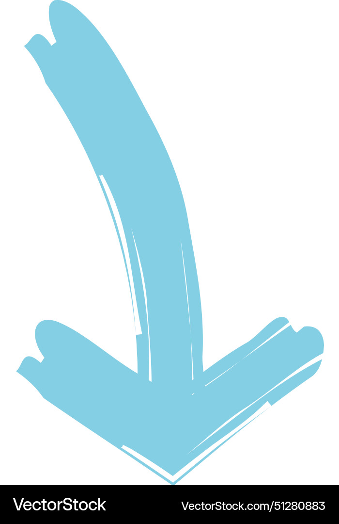 Hand drawn brush arrow Royalty Free Vector Image