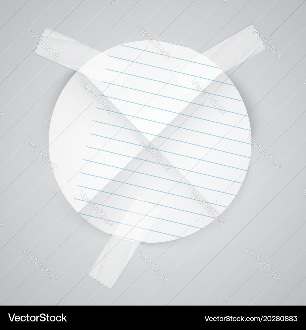 Paper notes with sellotape Royalty Free Vector Image