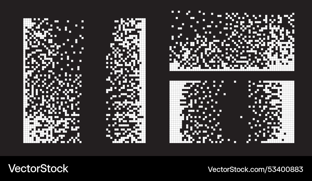 Pixel disintegration background decay effect Vector Image