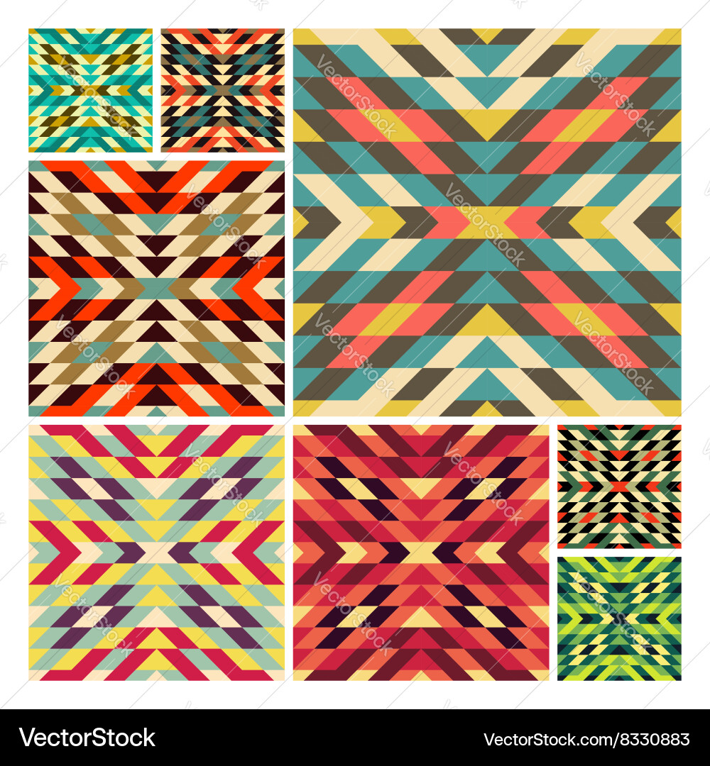 Seamless mosaic pattern geometric background Vector Image