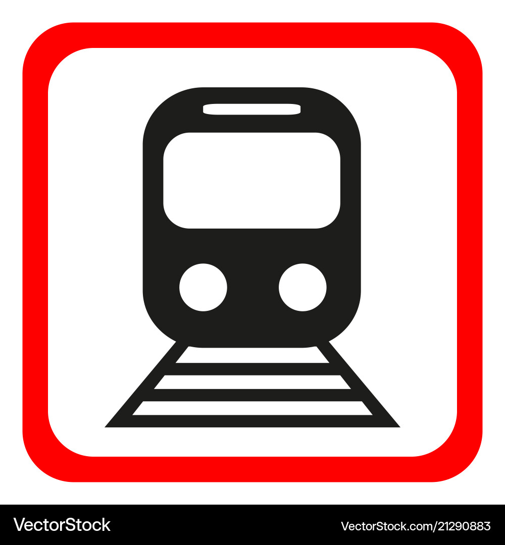 Train icon metro and tram railroad symbol Vector Image