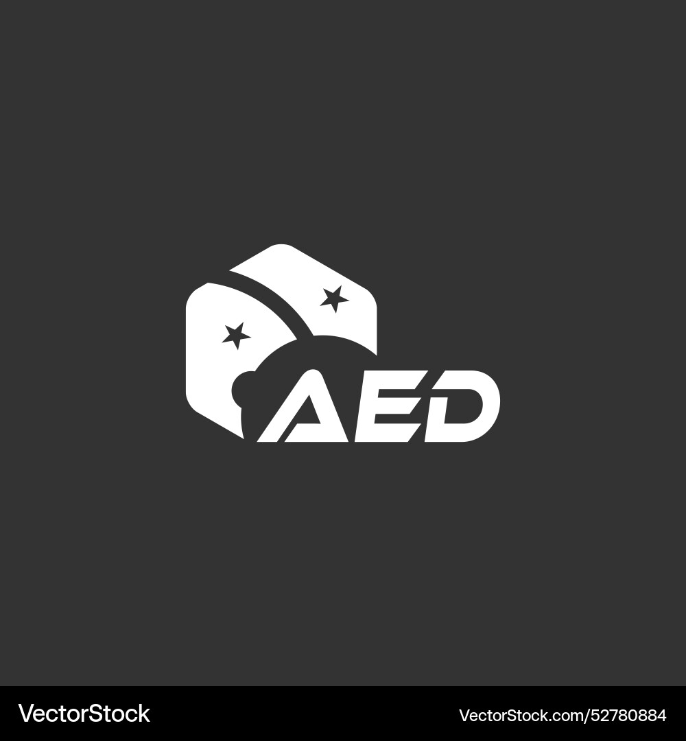 Aed letter logo design on white background Vector Image