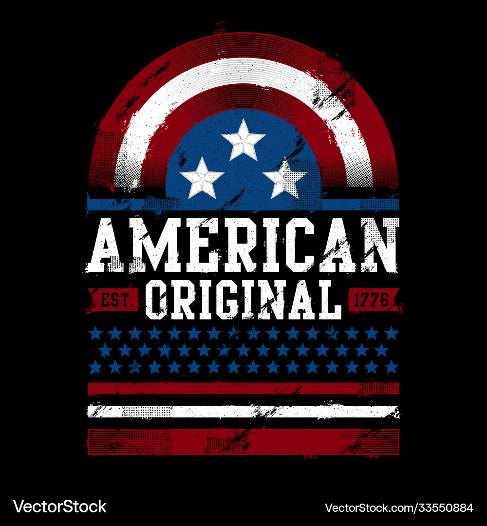 American original est 1776 Royalty Free Vector Image