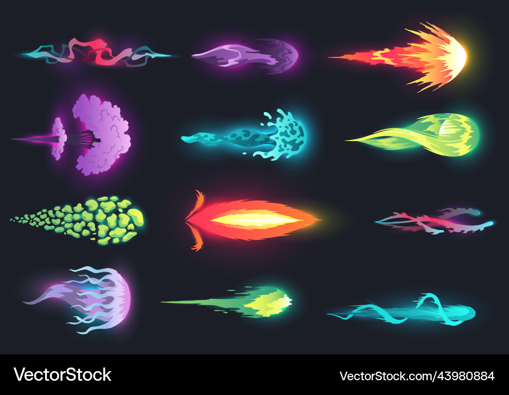 Cartoon laser gun beam alien combat weapon rays Vector Image