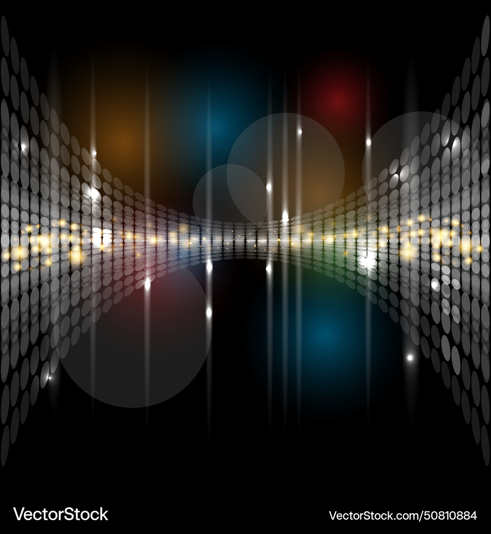 Disco light stars abstract dance background Vector Image