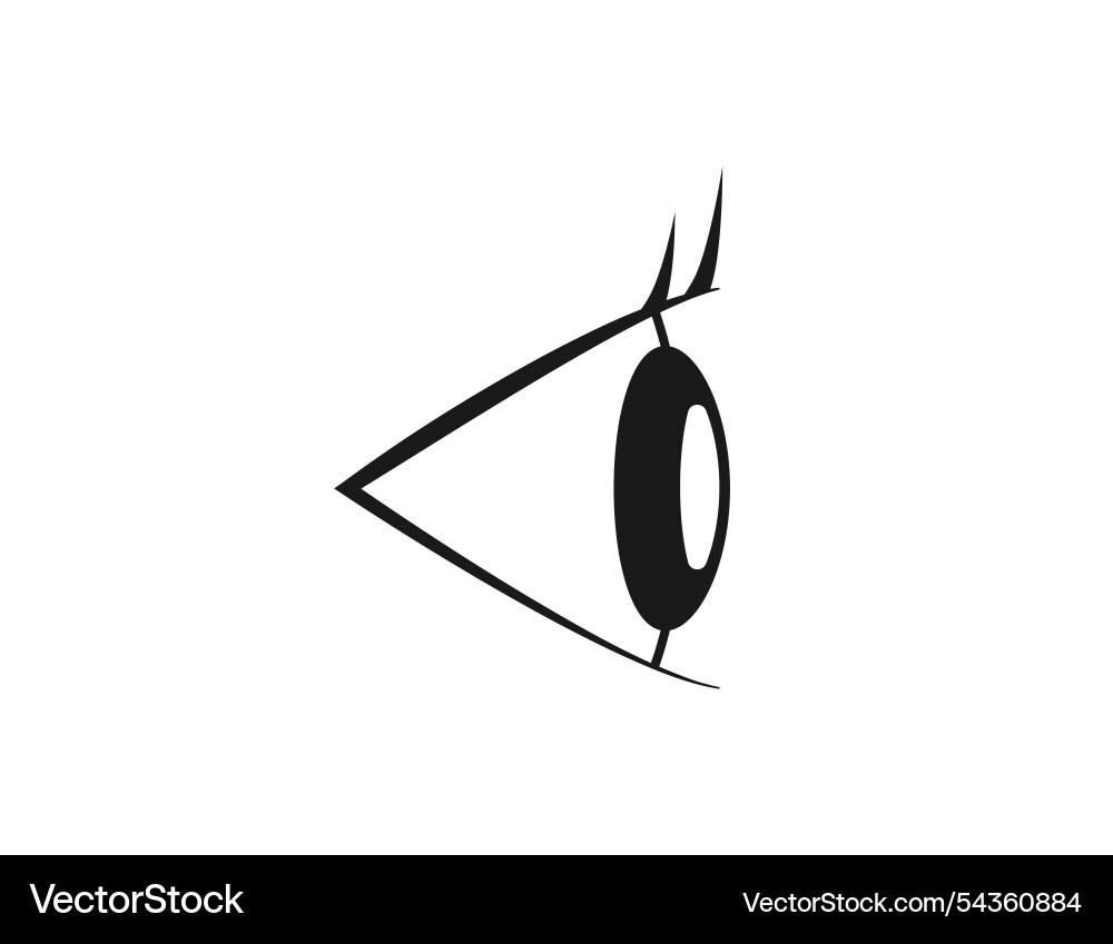 Eye side see vision icon Royalty Free Vector Image