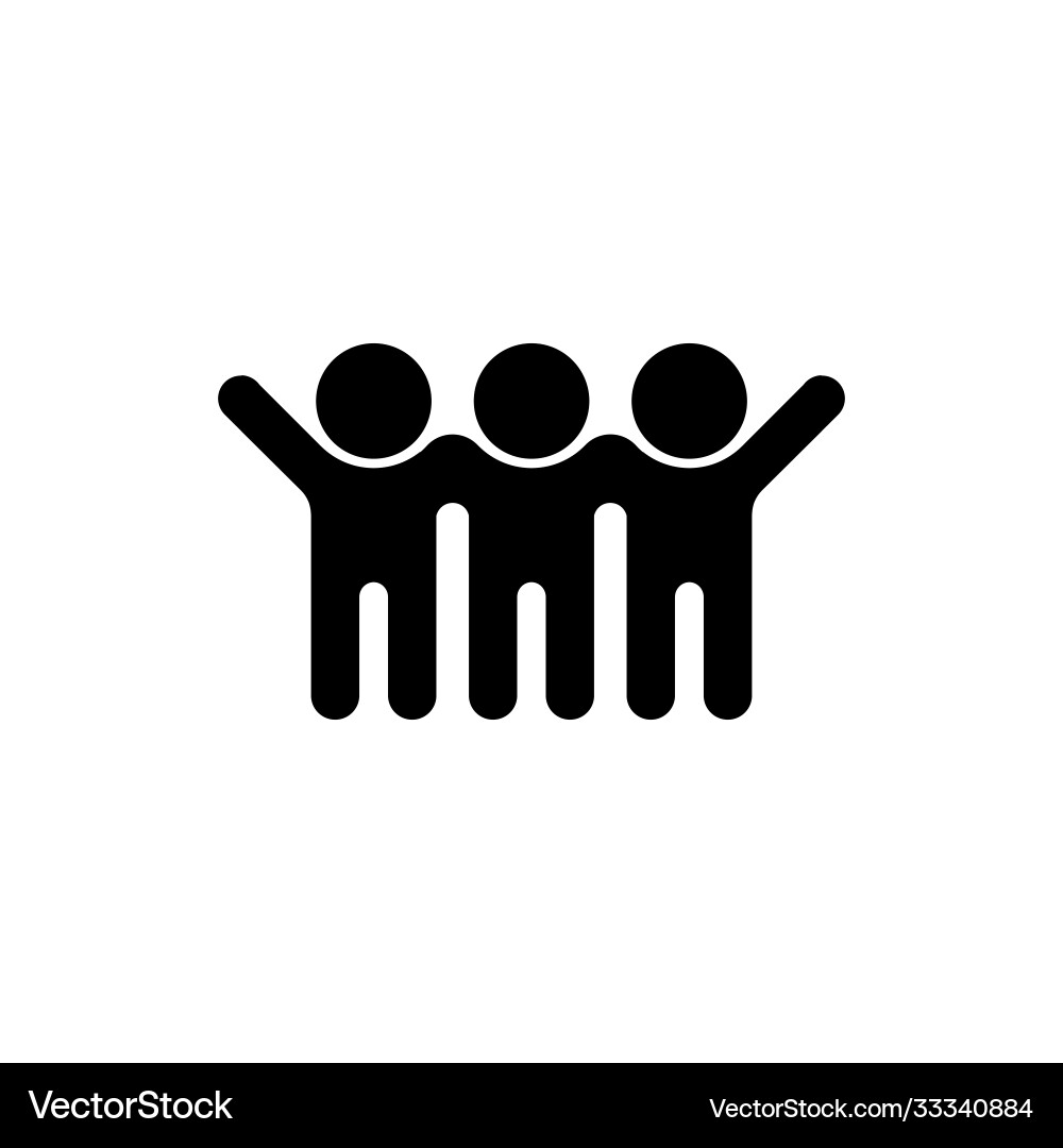 Friends is hugging icon friendship concept Vector Image