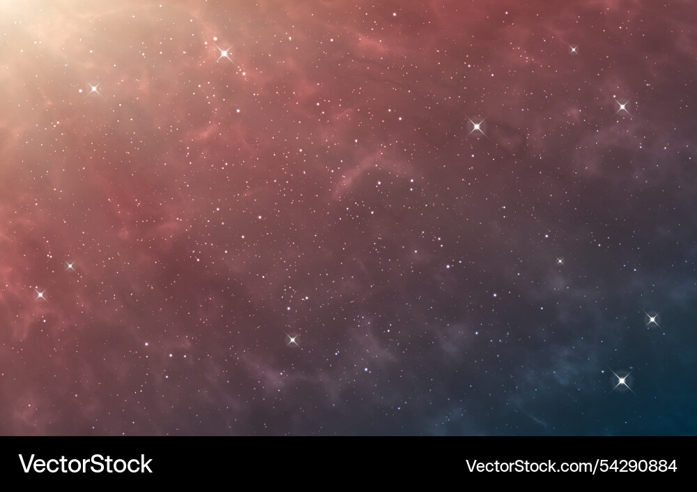Galaxy background cosmic dust and sunbeams Vector Image