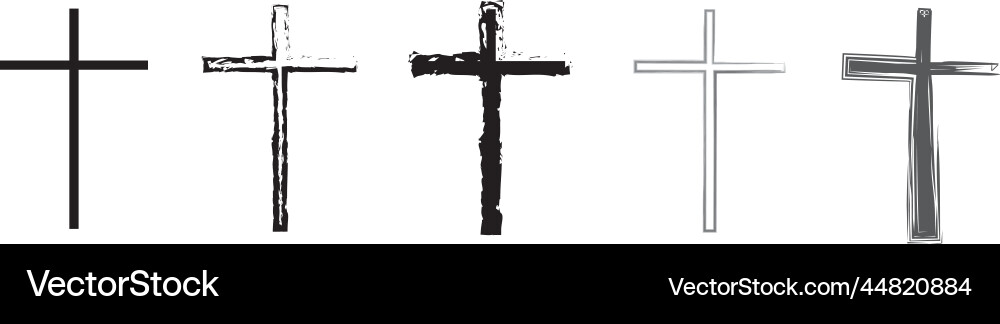 Hand Drawn Cross Symbol Royalty Free Vector Image