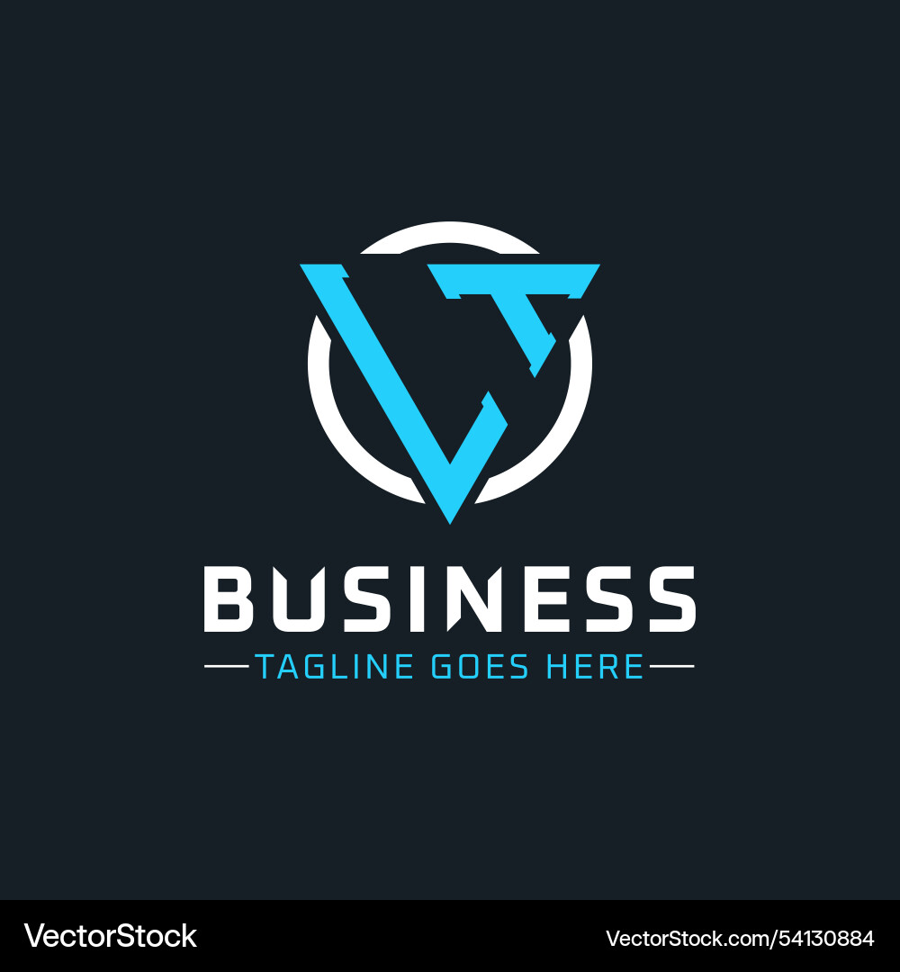 Lt monogram modern initials letter logo design Vector Image