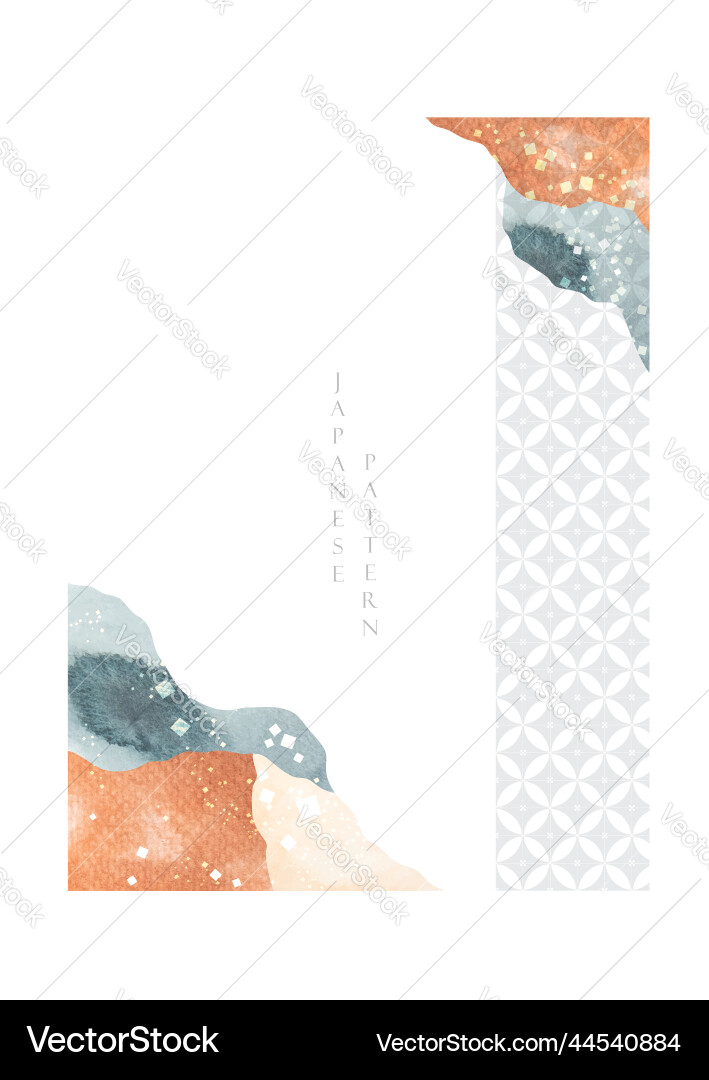 Mountain layout design with watercolor texture Vector Image