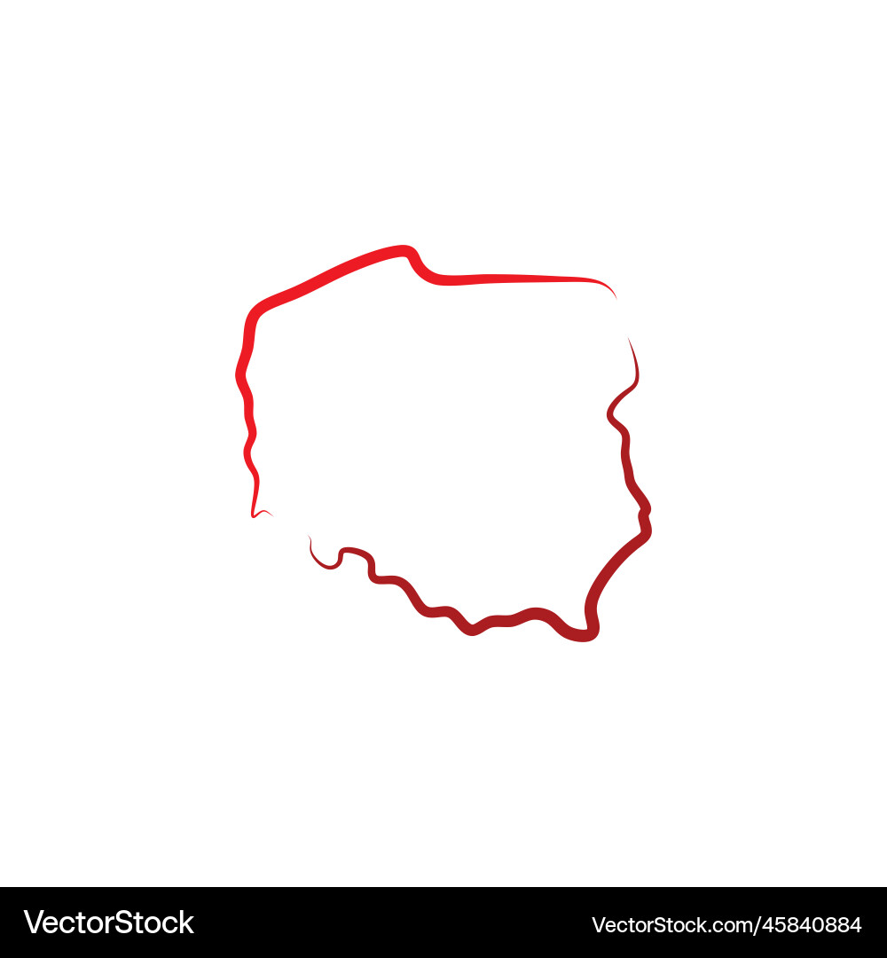Poland country map logo icon Royalty Free Vector Image