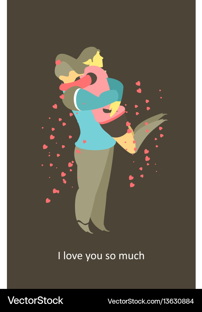 Romantic Couple Card Royalty Free Vector Image