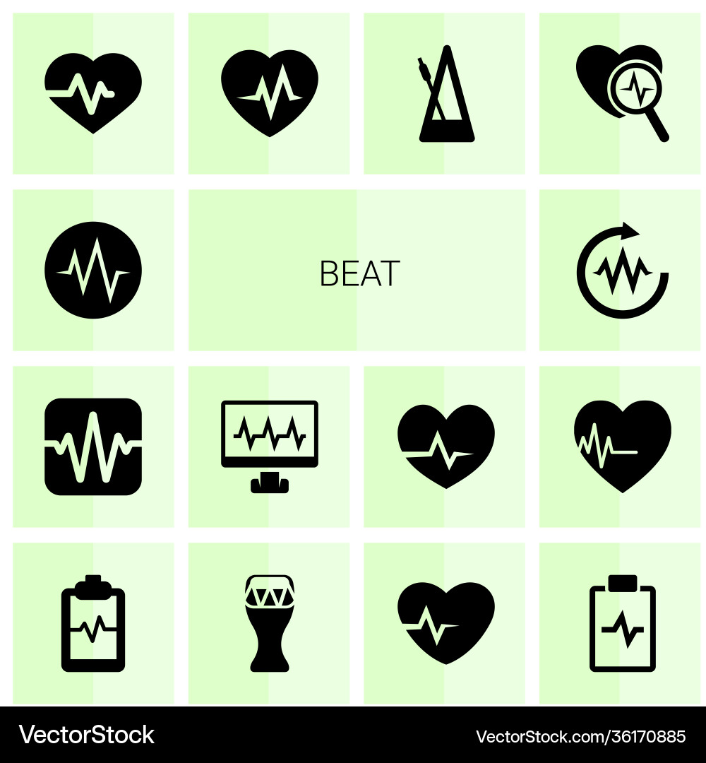 14 geschlagene Symbole Lizenzfreies Vektorbild