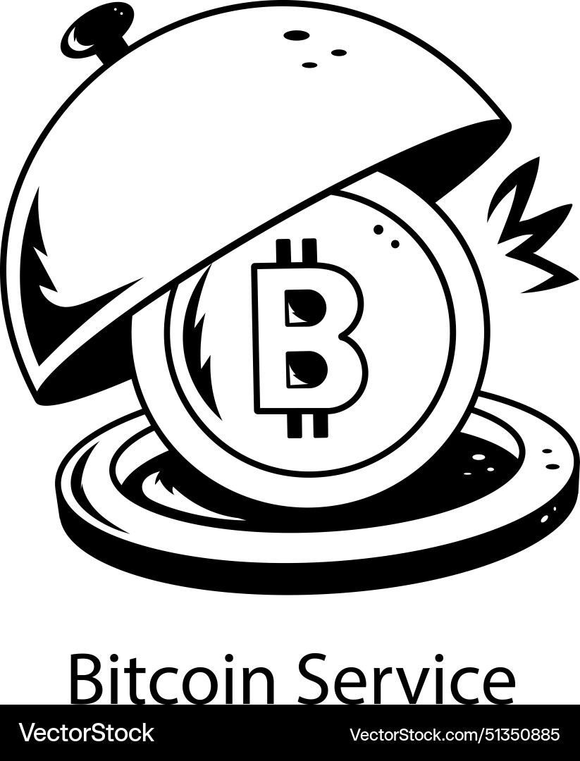 Bitcoin machine Royalty Free Vector Image - VectorStock
