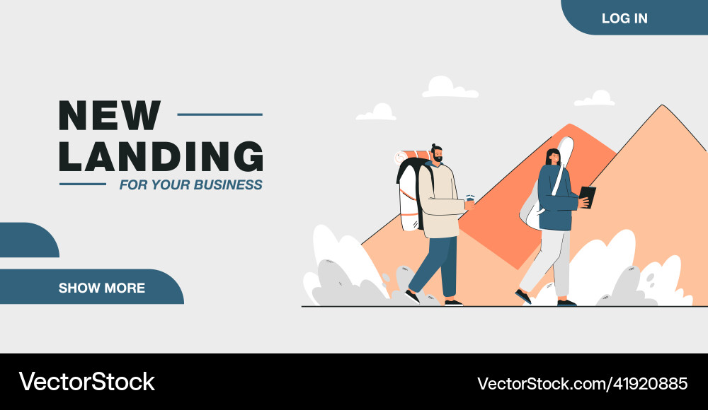 Cartoon couple on adventure together Royalty Free Vector