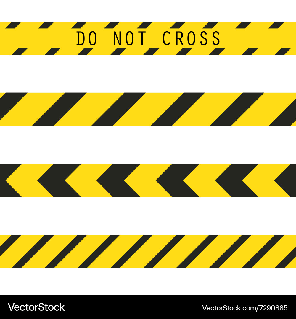 Caution Tape - Do Not Cross Royalty Free Vector Image