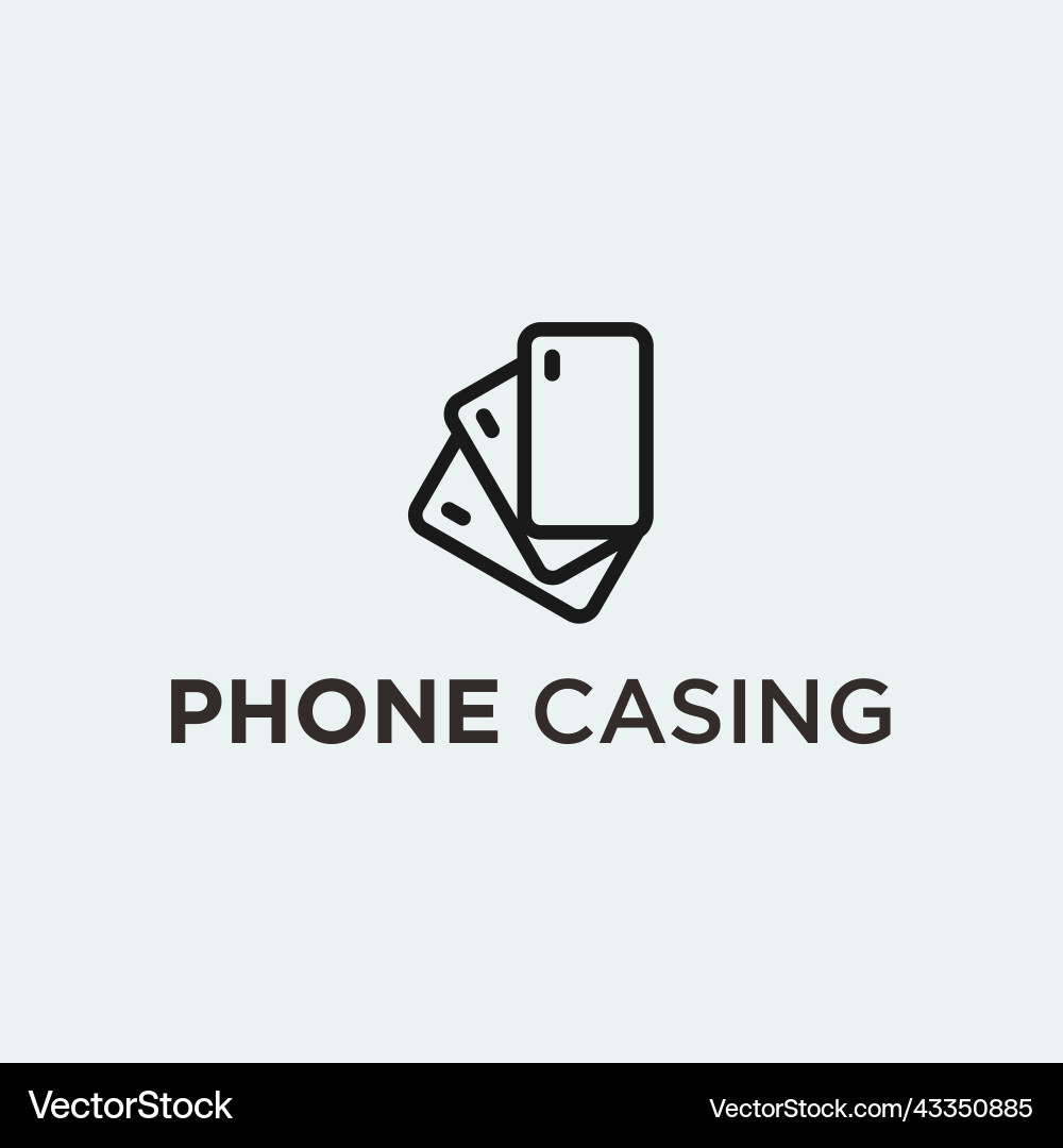 Cellphone case logo design Royalty Free Vector Image