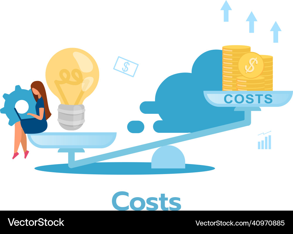 Costs flat payments company expences corporate Vector Image