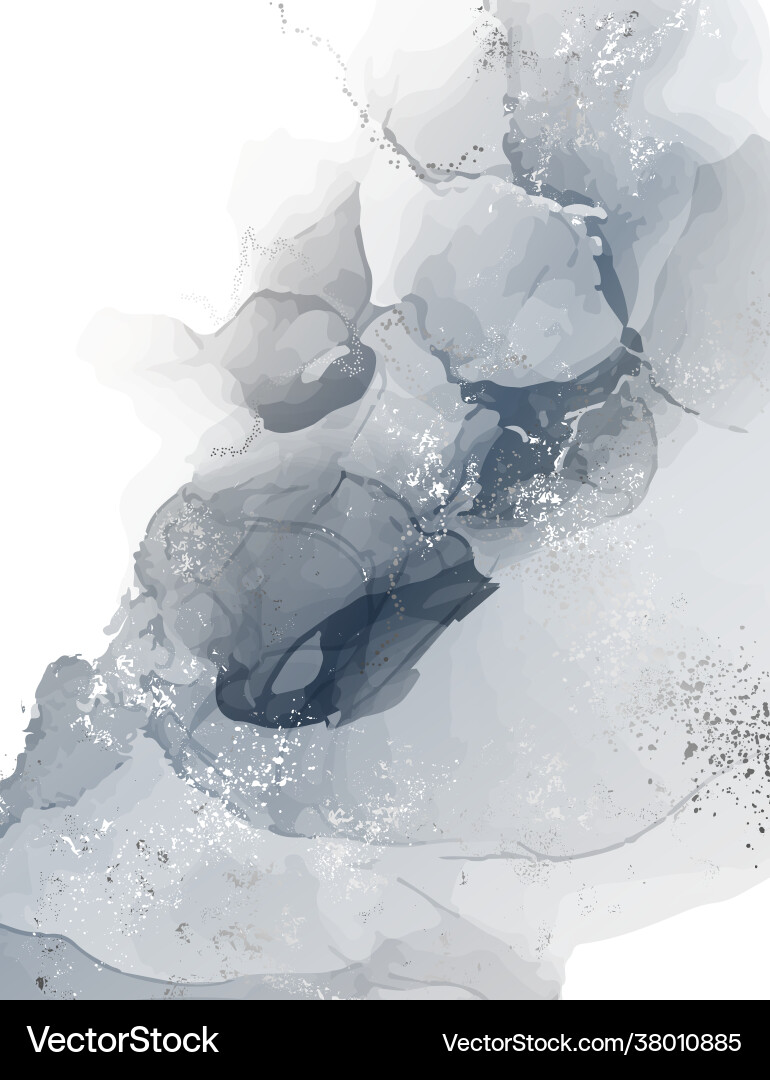 Deep Blue Abstract Ink Splash – Royalty-Free Vector | VectorStock