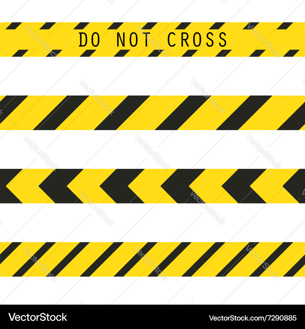 Do not cross the line caution tape Royalty Free Vector Image