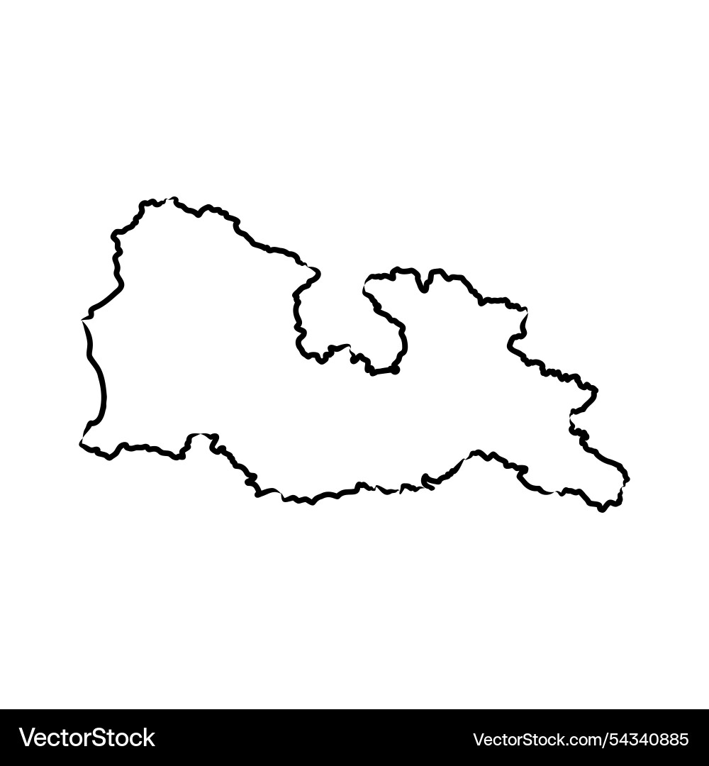 Doodle map of georgia sketch Royalty Free Vector Image