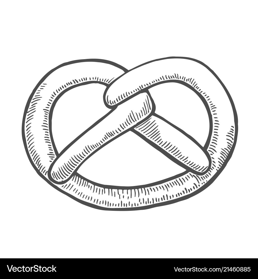 Hand drawn bagel Royalty Free Vector Image - VectorStock
