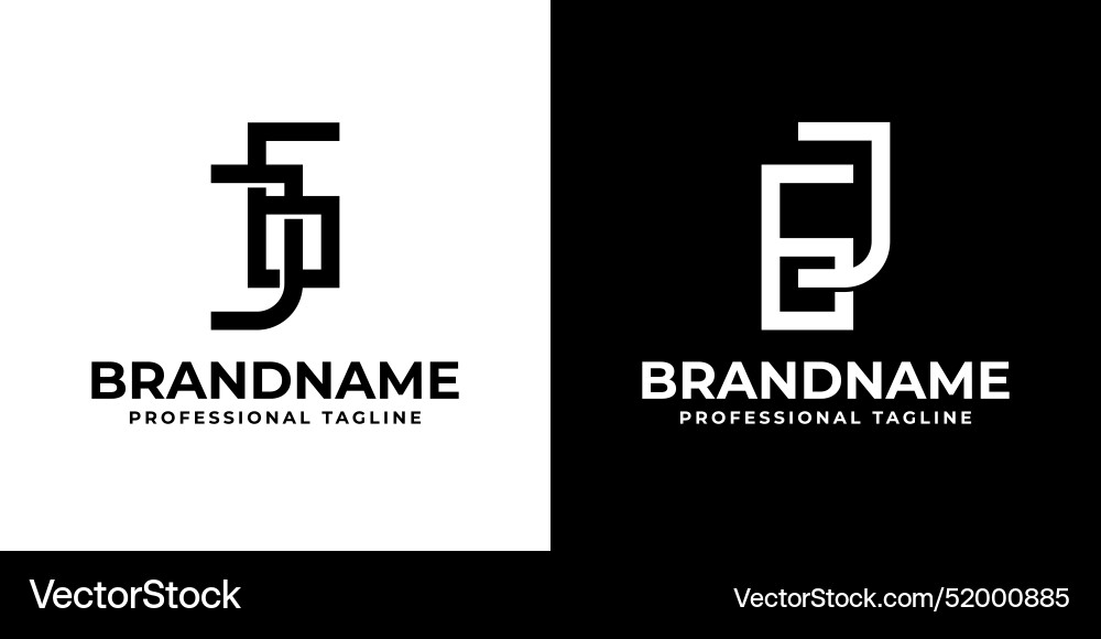 Letters jg and gj monogram logo suitable for any Vector Image