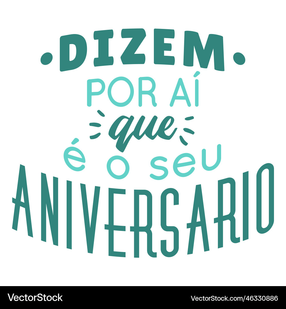 Aniversario lettering birthday Royalty Free Vector Image