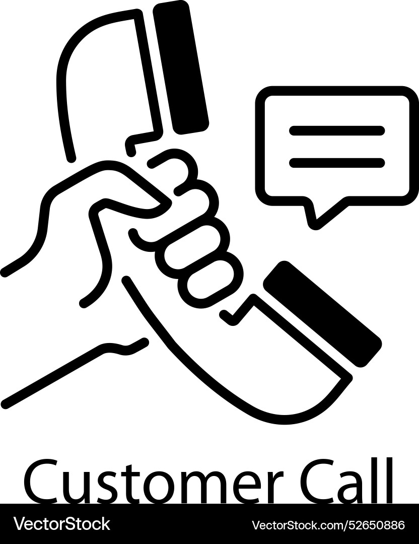 Customer call Royalty Free Vector Image - VectorStock