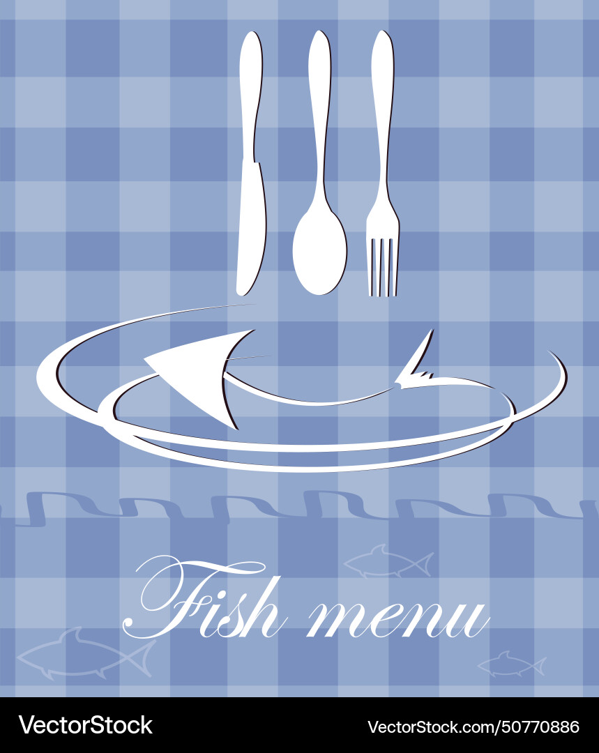 Fish menu for restaurant Royalty Free Vector Image