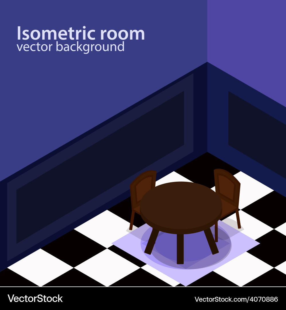 Isometric room background Royalty Free Vector Image