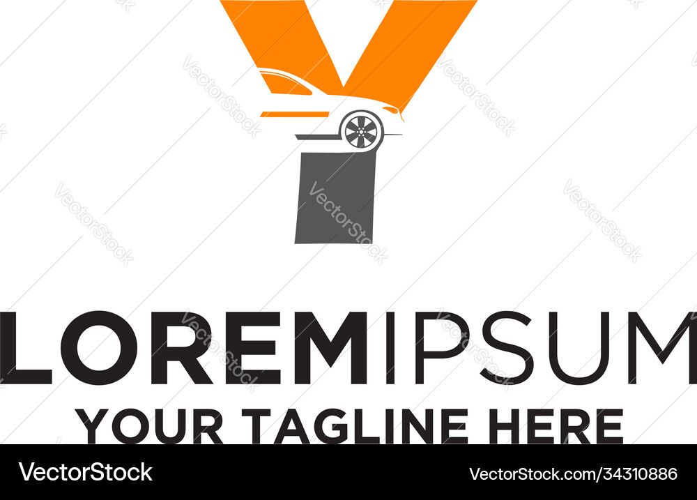 Letter y automotive car logo Royalty Free Vector Image
